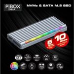 NVME M2 LED Enclosure, PiBOX India NVMe / NGFF SATA Dual SSD Enclosure - USB 3.2 10Gbps, Tool ...