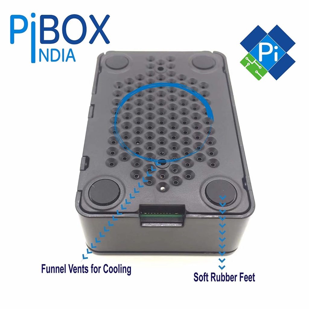 PiBOX India Raspberry Pi 4 Case 1Gb, 2GB, 4GB Black, Raspberry Pi 4 ...